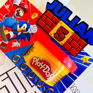 Sonic & Mario Bros. Play-doh Activity Box / Sonic Coloring Box / Play ...