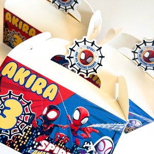 Spider Spidey Personalized Favor Boxes-party Favors- Spidey Birthday ...
