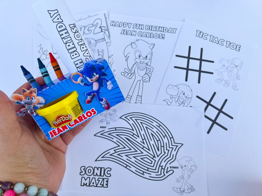 Sonic Play-doh Activity Box / Sonic Coloring Box / Play-doh Box/sonic ...