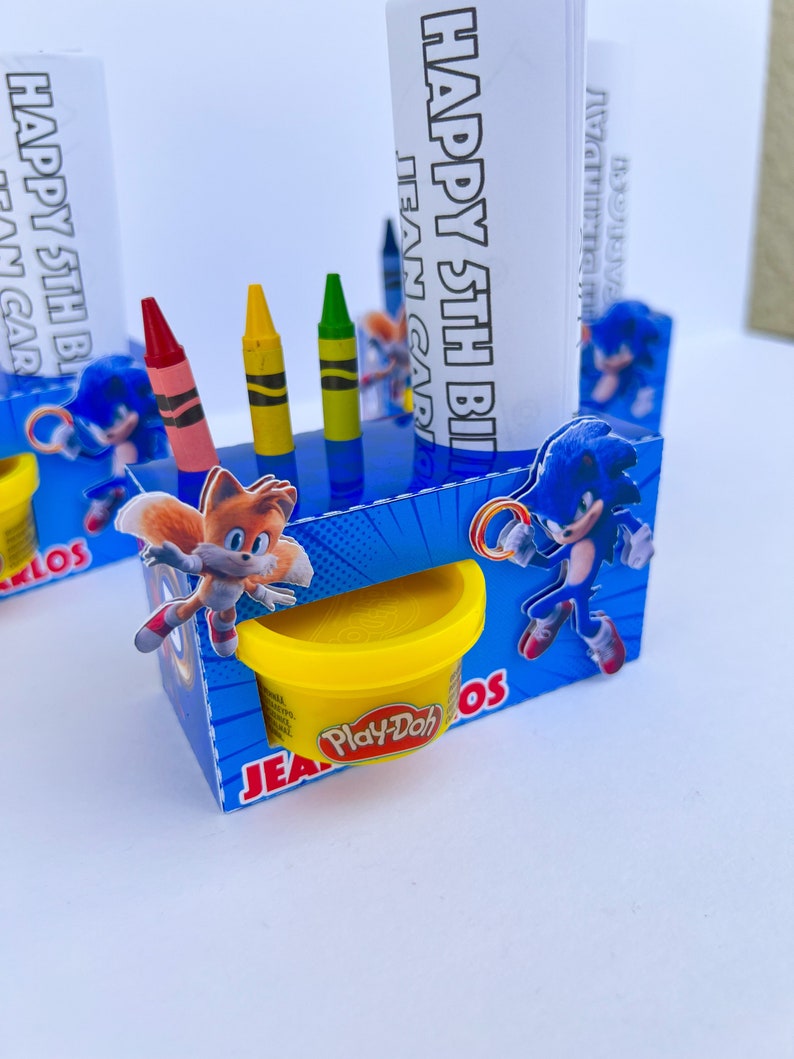 Sonic Play-doh Activity Box / Sonic Coloring Box / Play-doh Box/sonic ...