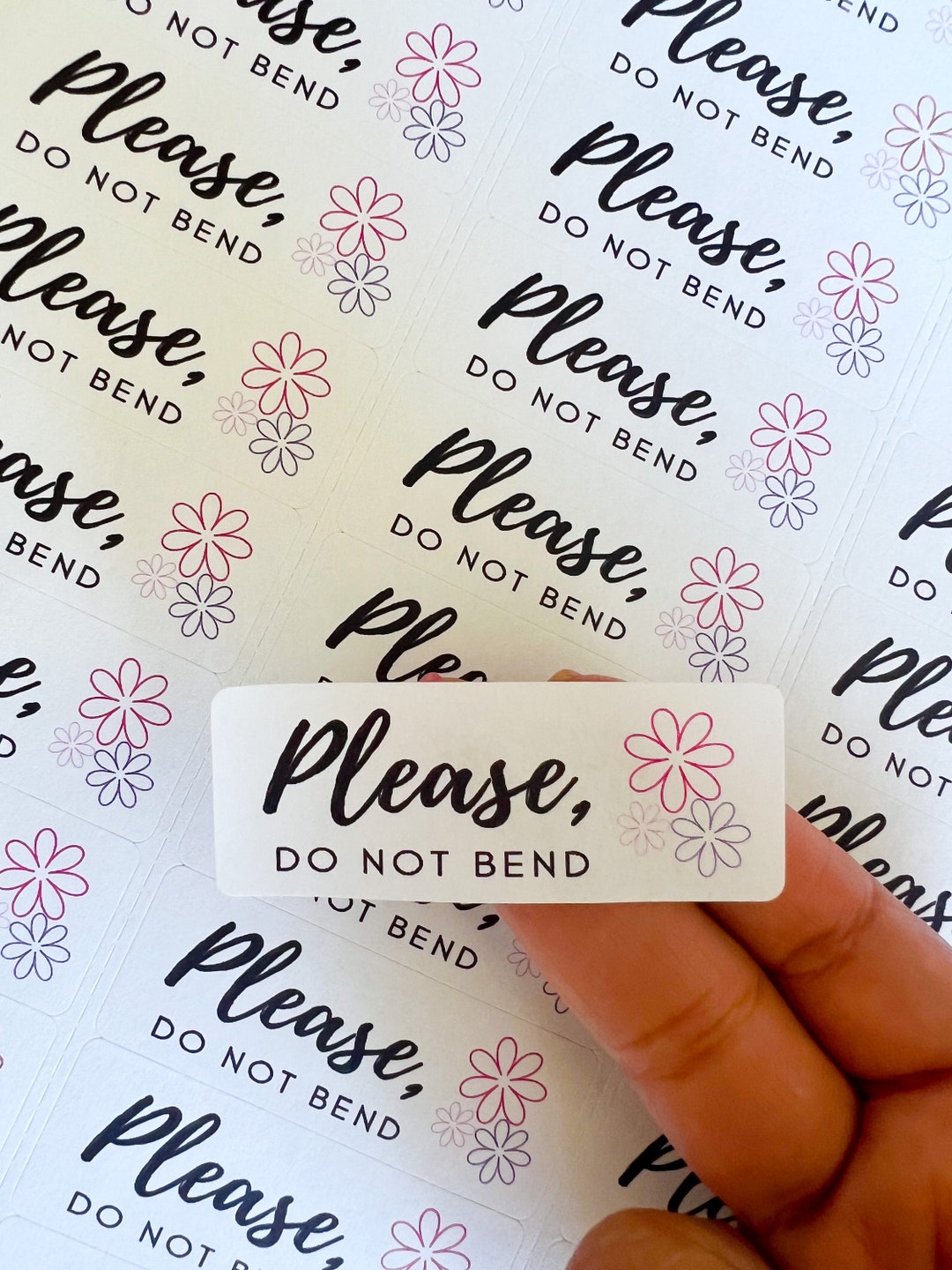 Do Not Bend Sticker Sheet |small Business Labels I Do Not Bend Envelope ...