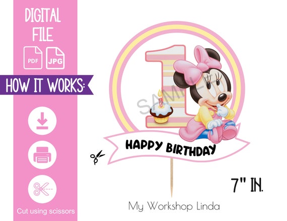 Minnie Mouse Joyeux 1er Anniversaire