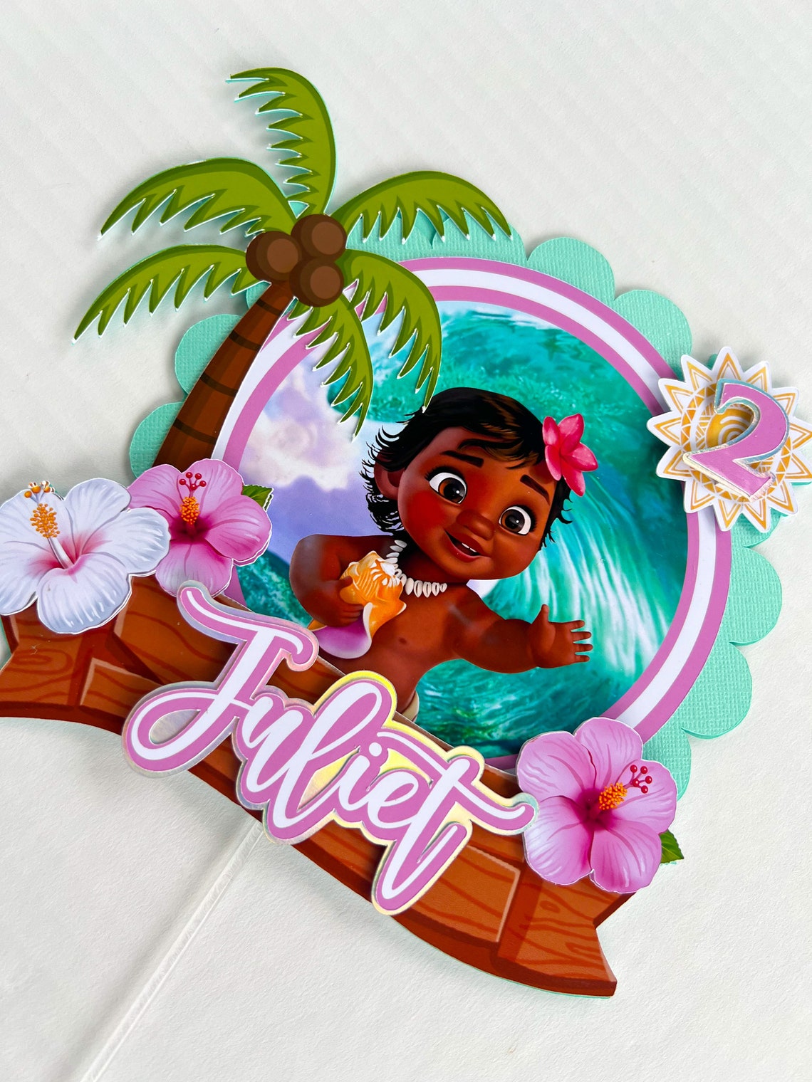 Personalized Baby Moana Cake Topper-moana Cake Topper-moana Party ...