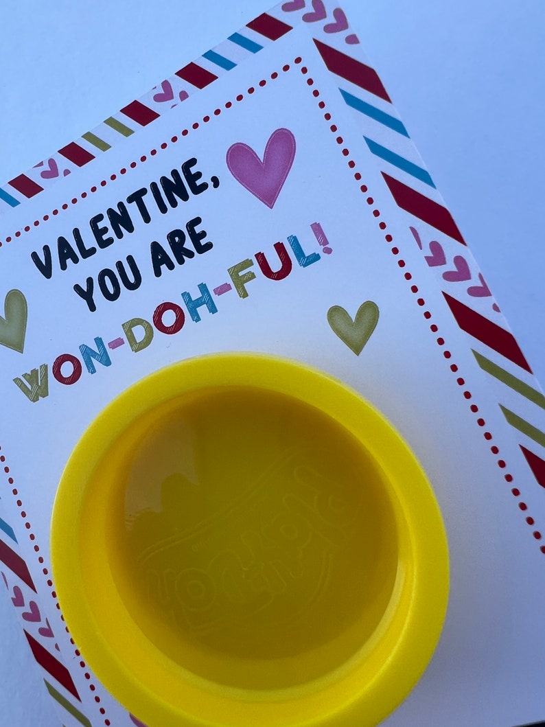 Printable Play-doh Valentine's Gift Card, Class Gifts, Small Gift, DIY ...