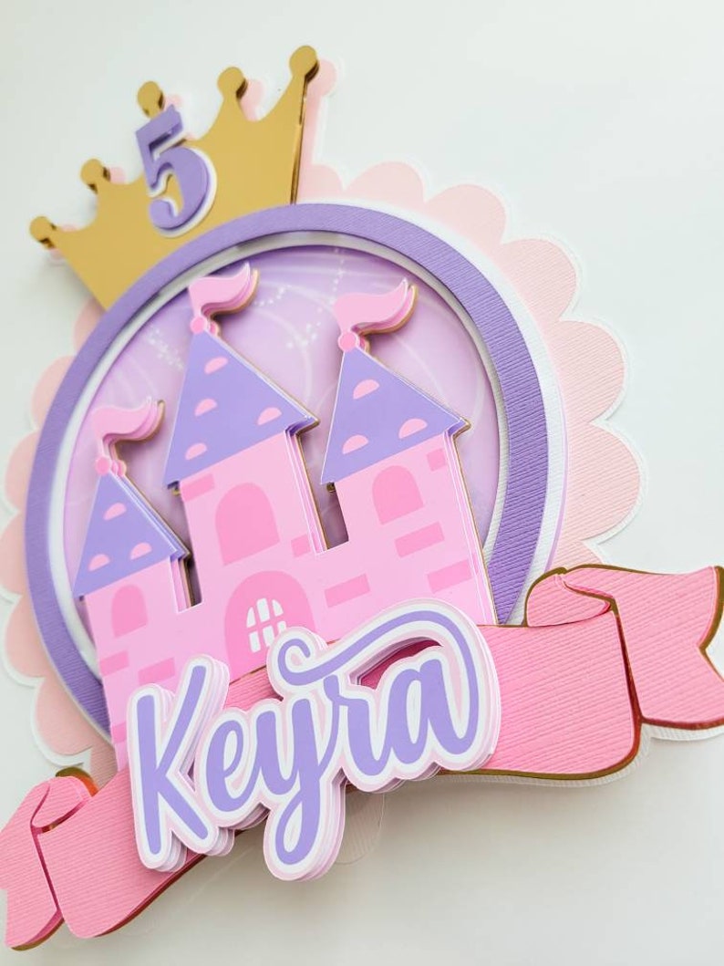 Birthday Personalized Princess Theme Cake Topper Princess | Etsy