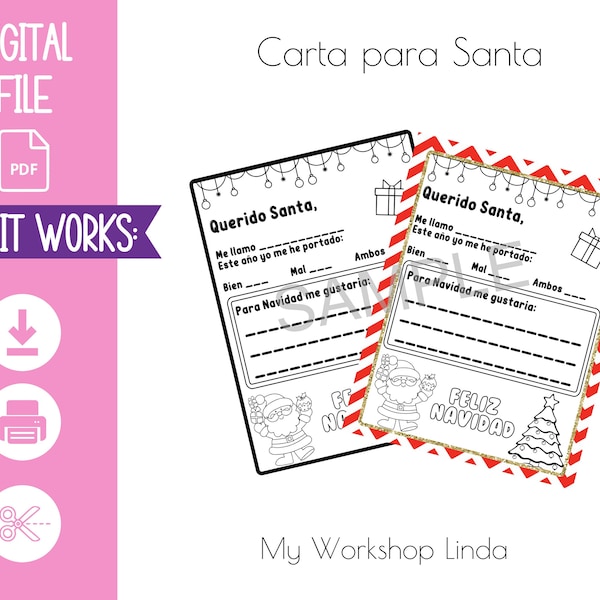 Carta Para Santa Claus - Etsy