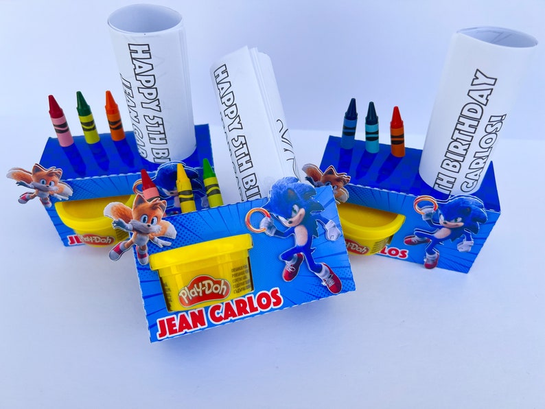 Sonic Play-doh Activity Box / Sonic Coloring Box / Play-doh Box/sonic ...