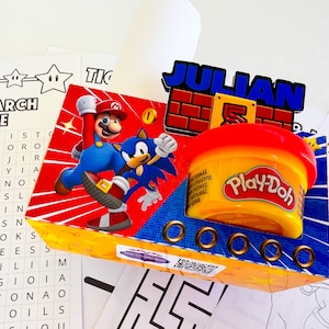 Sonic & Mario Bros. Play-doh Activity Box / Sonic Coloring Box / Play ...