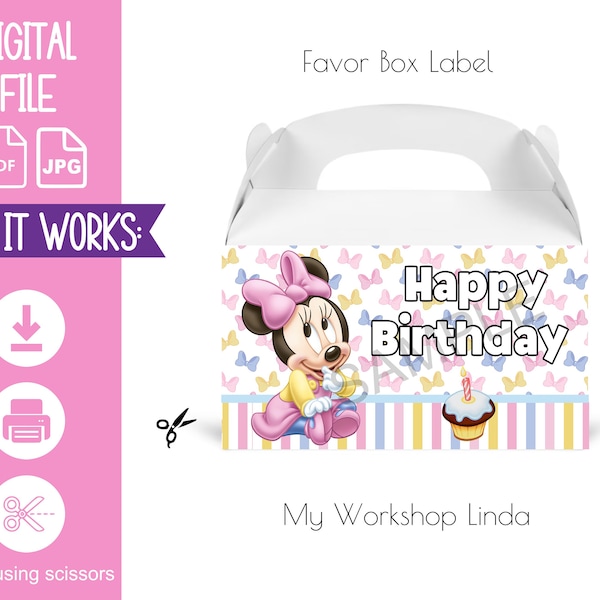 Mini Mouse Label - Etsy
