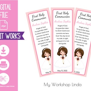 Personalized First Holy Communion Bookmarks | 1st Communion Bookmark ...