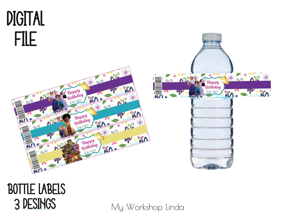 Instant Download Mirabel Encanto Water Label / Encant Happy Birthday ...