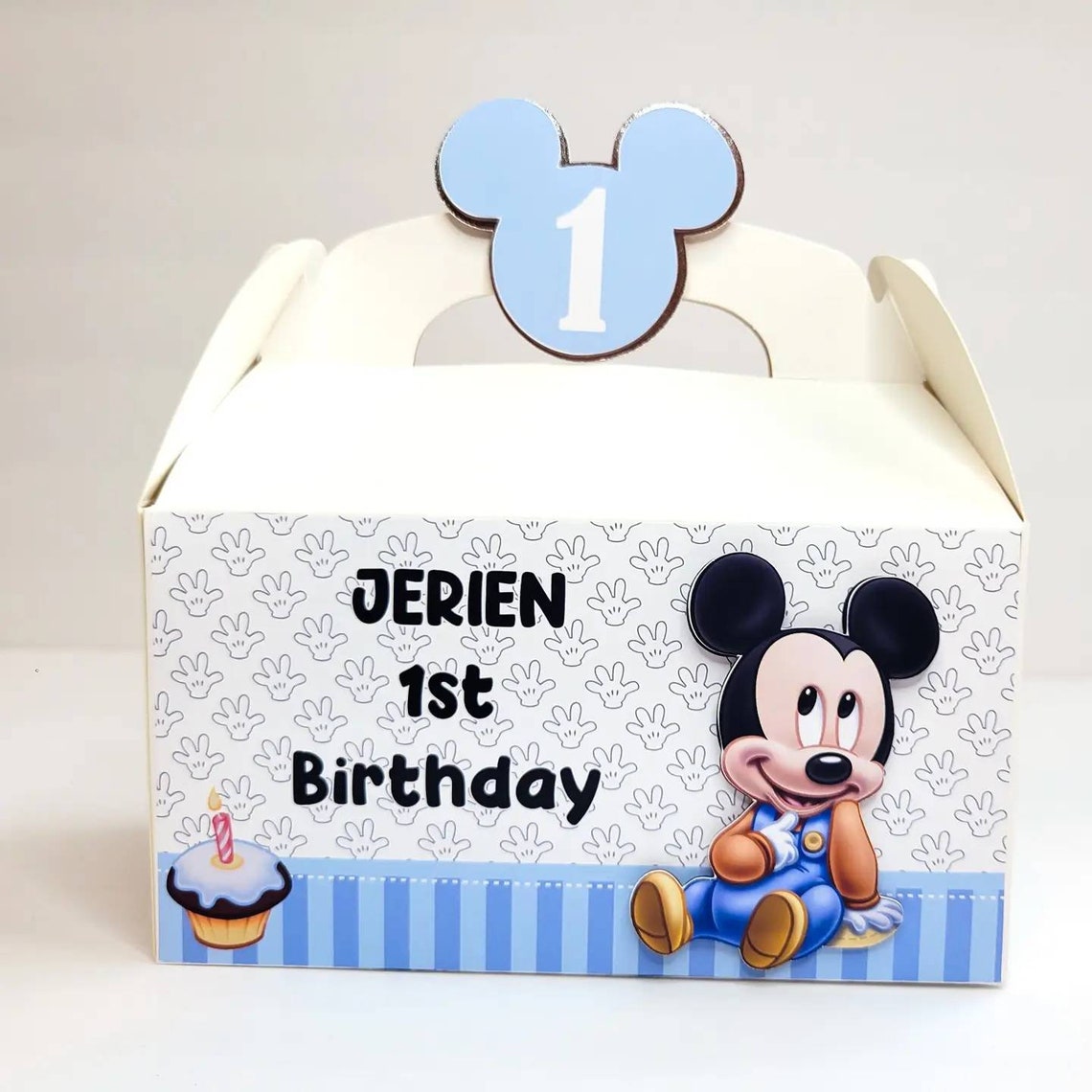 Mickey Mouse Personalized Gable Box-baby Birthday-mickey - Etsy