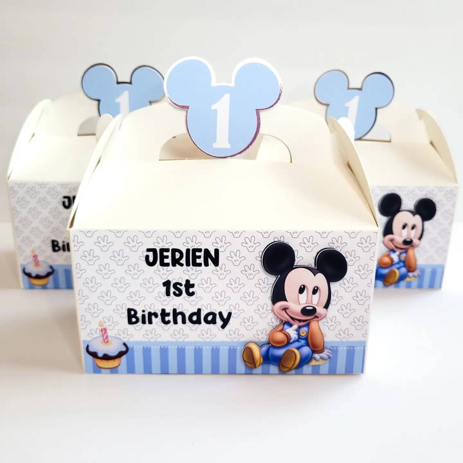 Mickey Mouse Personalized Gable Box-baby Birthday-mickey - Etsy