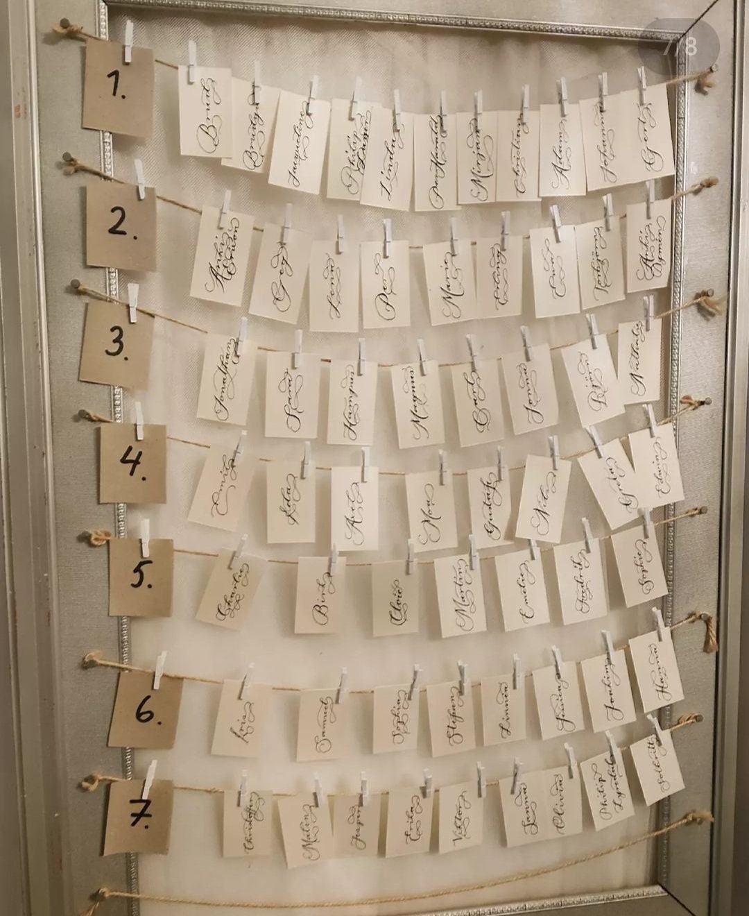 Calligraphy Wedding Seating Chart - Etsy