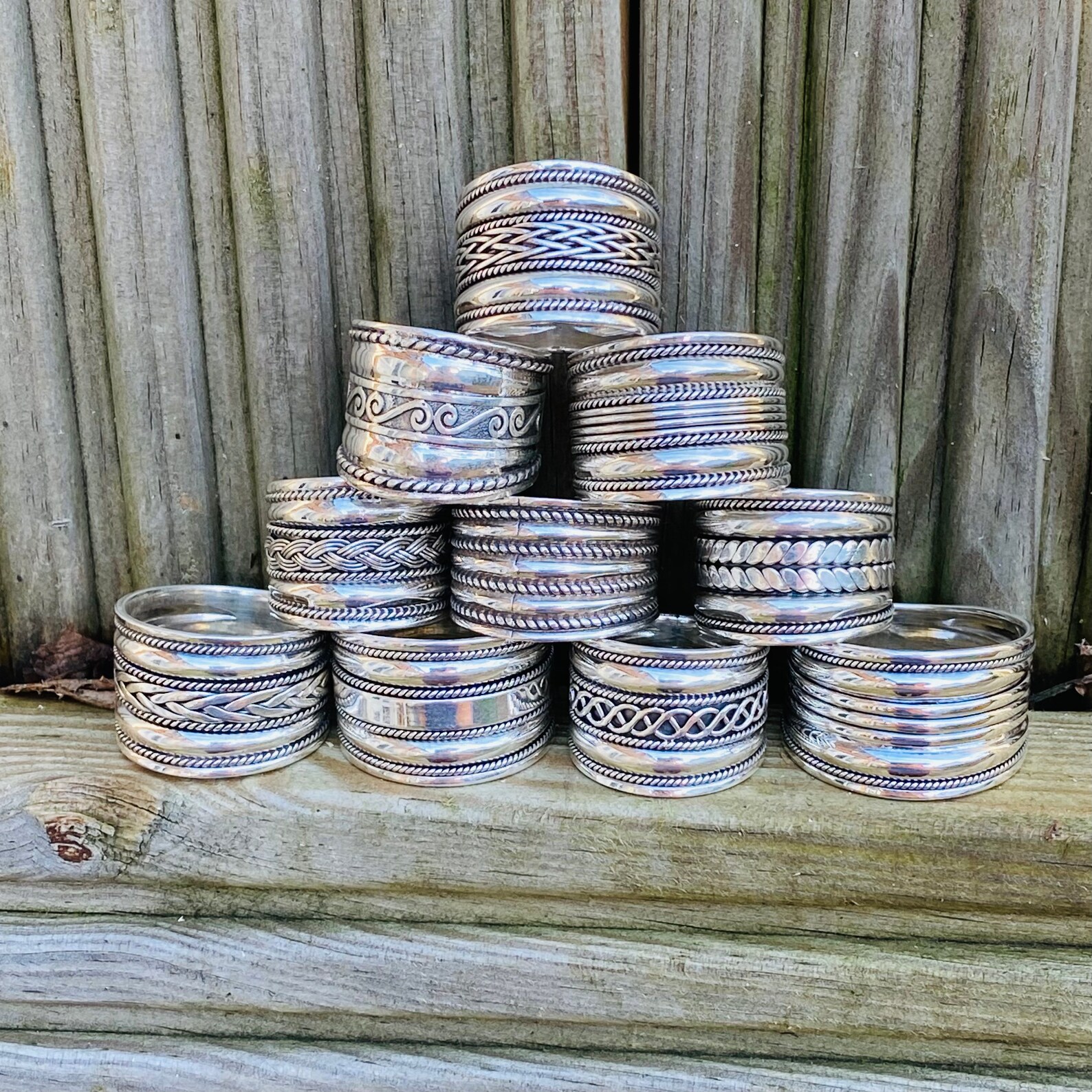 Silver Wide Band Chunky Ring - Etsy UK