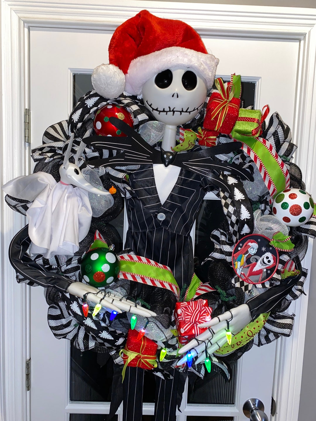 Jack Skeleton Christmas Wreath - Etsy
