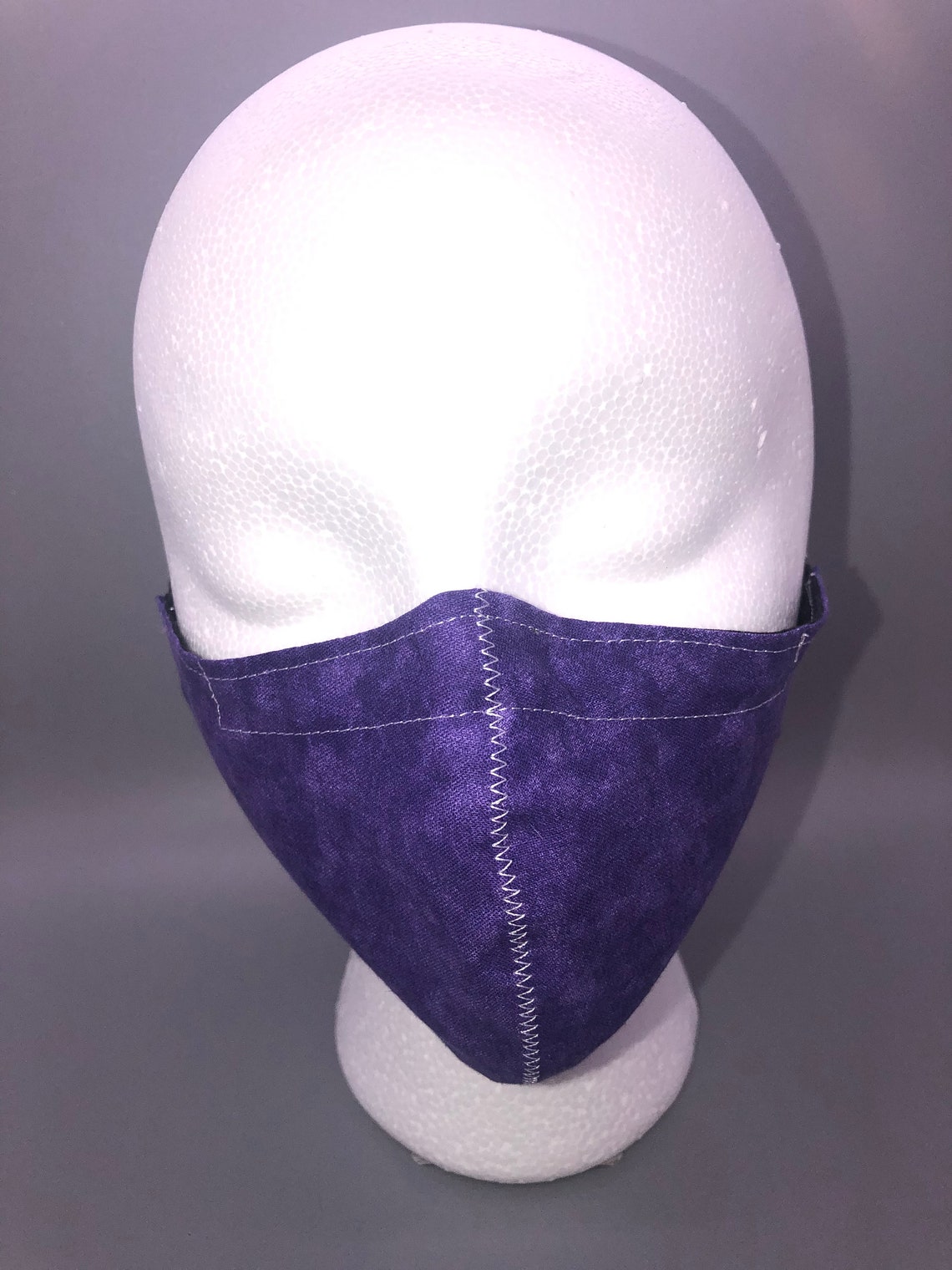 Purple/Black Solid Face Mask Reversible | Etsy