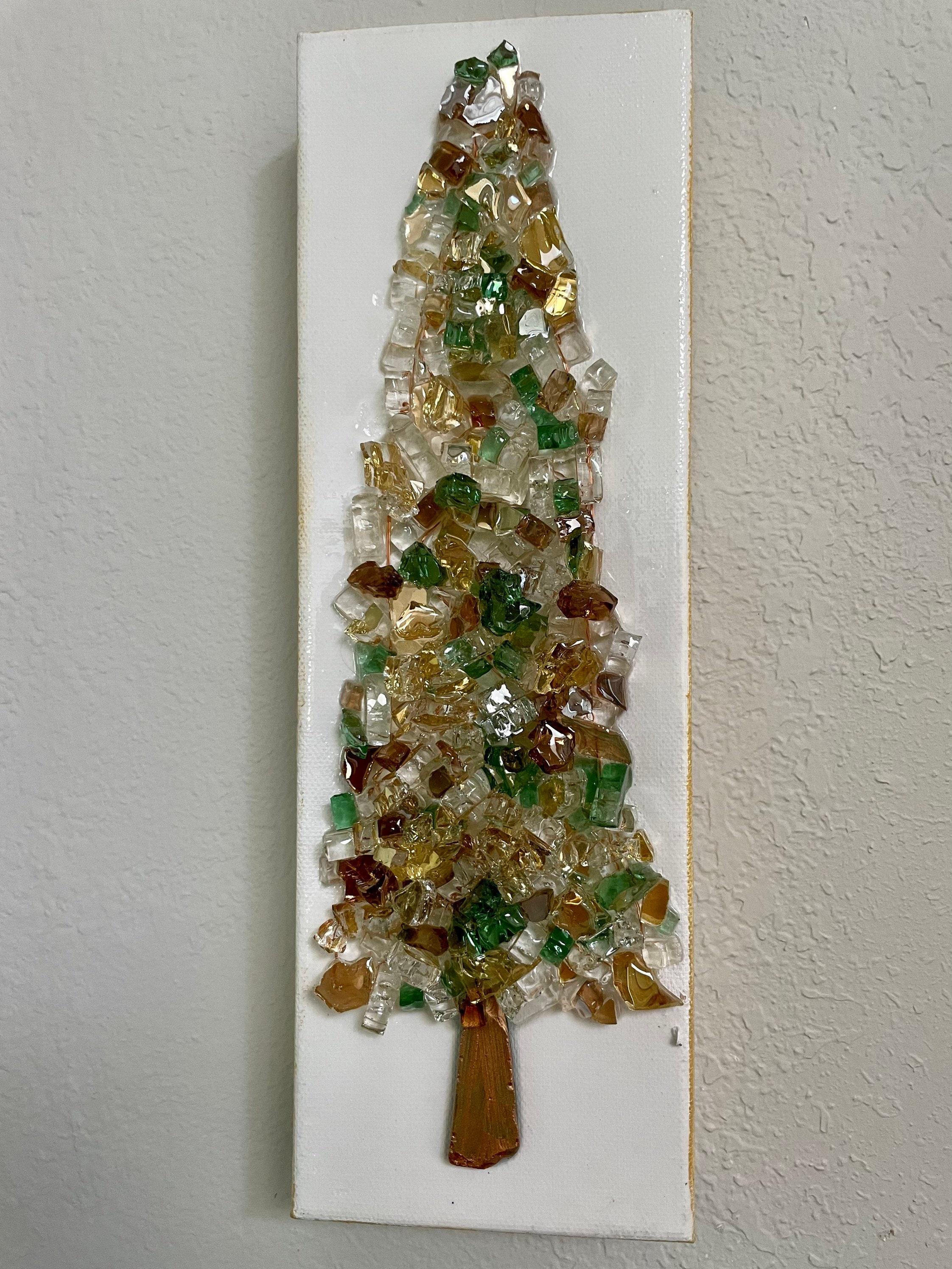 Christmas Tree Multi Fire Glass and Resin 12x4x2 - Etsy
