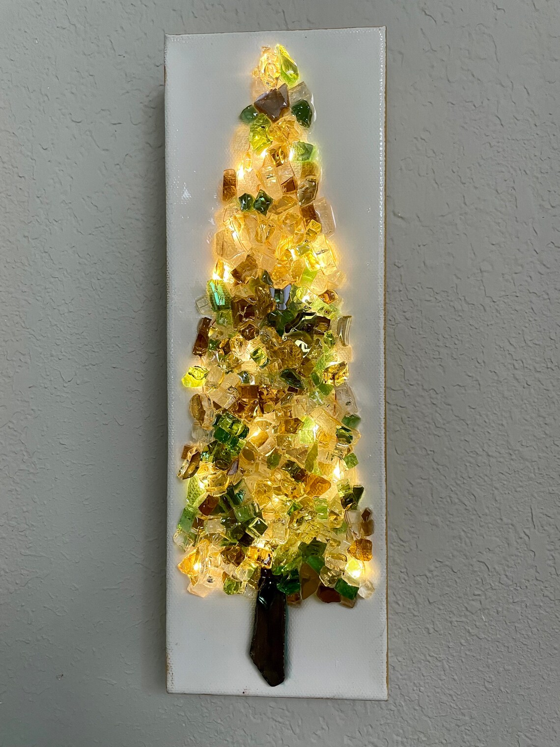 Christmas Tree Multi Fire Glass and Resin 12x4x2 - Etsy