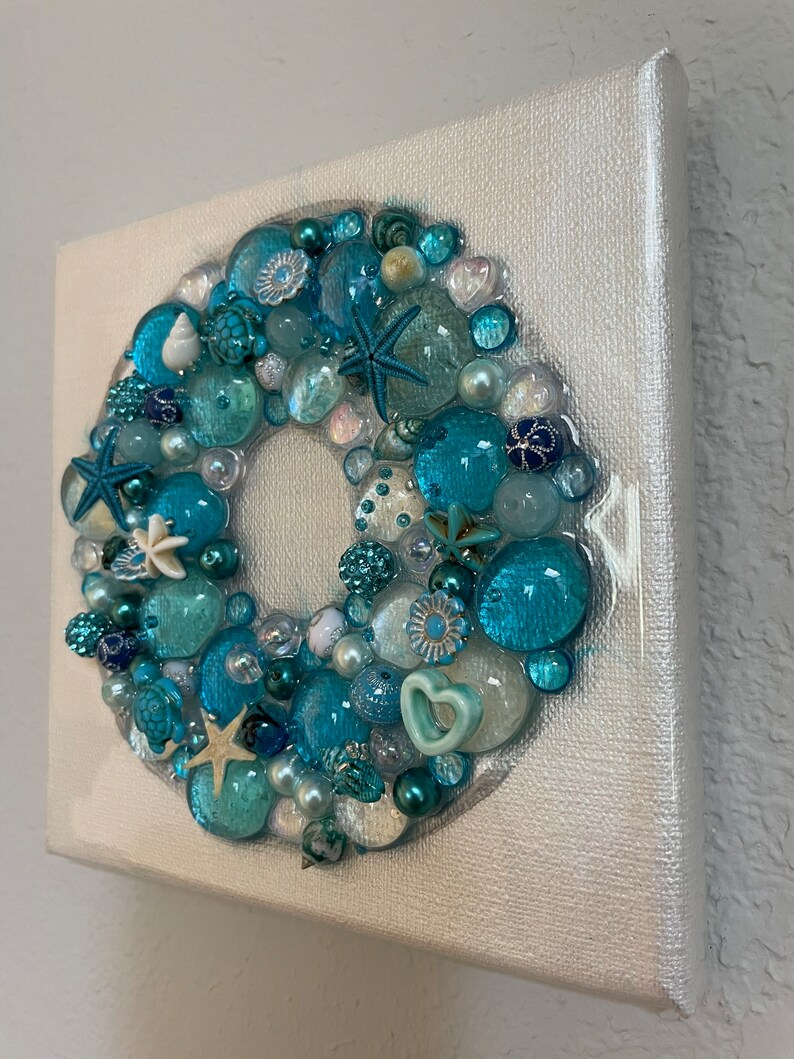 Heart Beach Lover XO Glass/shells/resin Valentine - Etsy