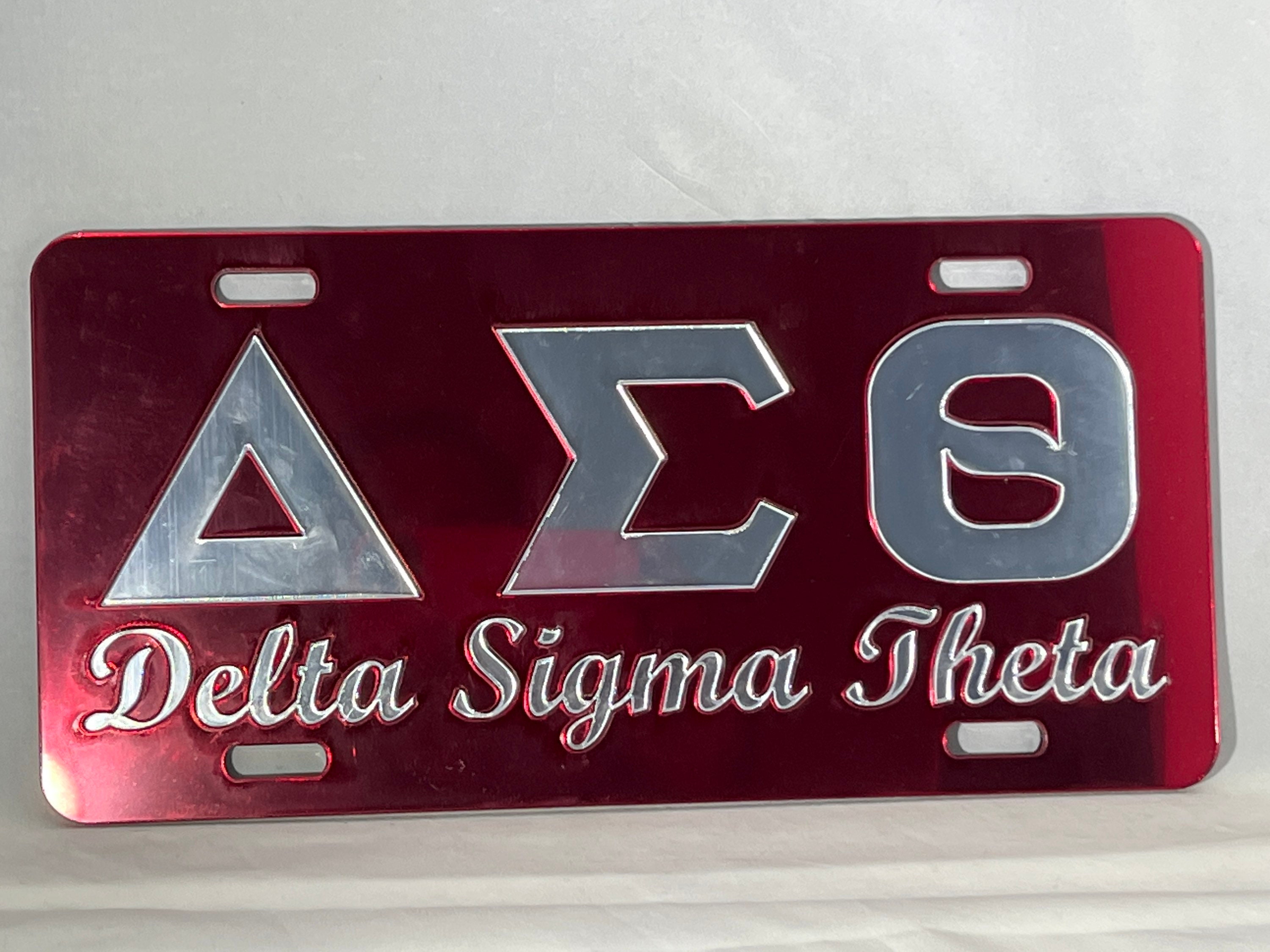 Delta Sigma Theta DST License Plate Red Background Mirror - Etsy