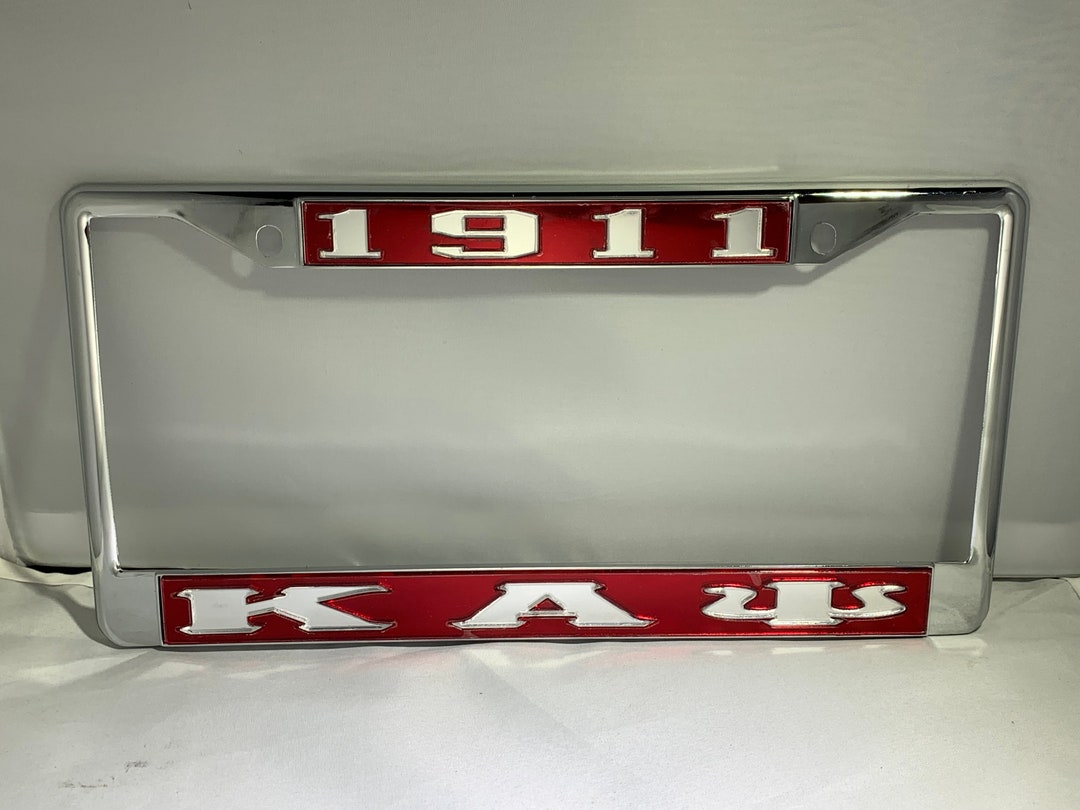1911 Kappa Alpha Psi License Frame- Red Background Mirror Letters - Etsy