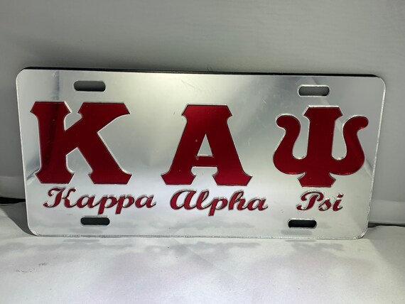 Kappa Alpha Psi Greek Lettering License Plate Mirror - Etsy