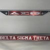 Delta Sigma Theta- DST License Plate Red Background Mirror Letters ...