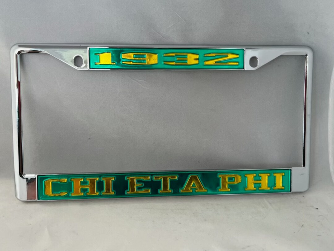 1932 Chi Eta Phi License Frame- Green Background Yellow Letters - Etsy