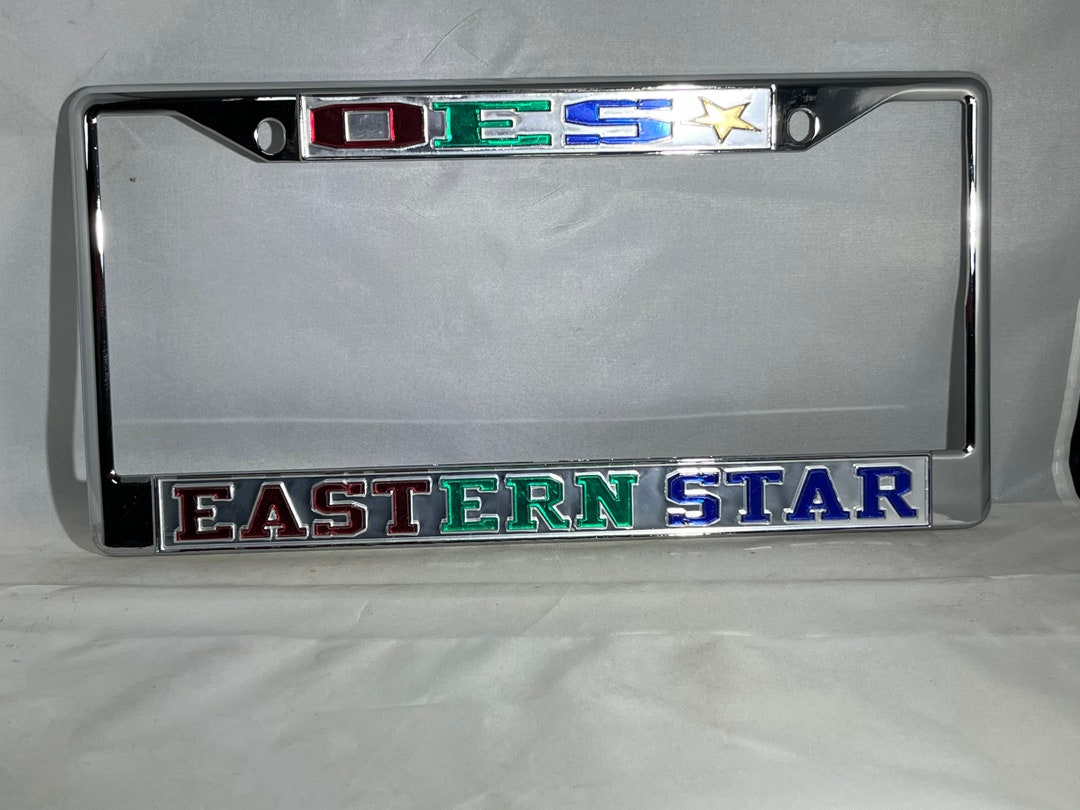OES Eastern Star License Frame Mirror Background- Red Blue Green ...