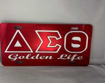 Delta Sigma Theta DST License Plate Red Background Mirror - Etsy