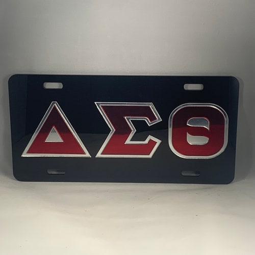 Delta Sigma Theta DST License Plate Red Background Mirror - Etsy