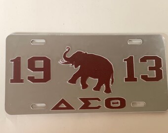 Delta Sigma Theta Social Worker License Plate Red Background - Etsy