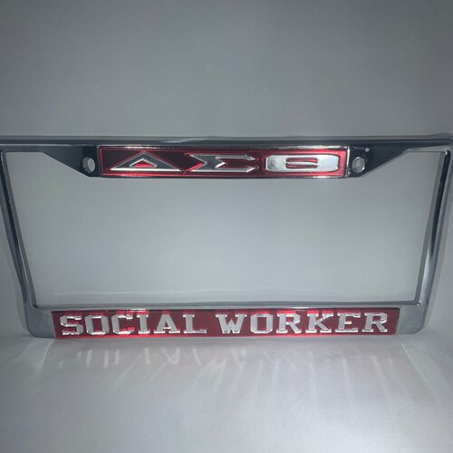 Delta Sigma Theta Social Worker License Plate Red Background - Etsy