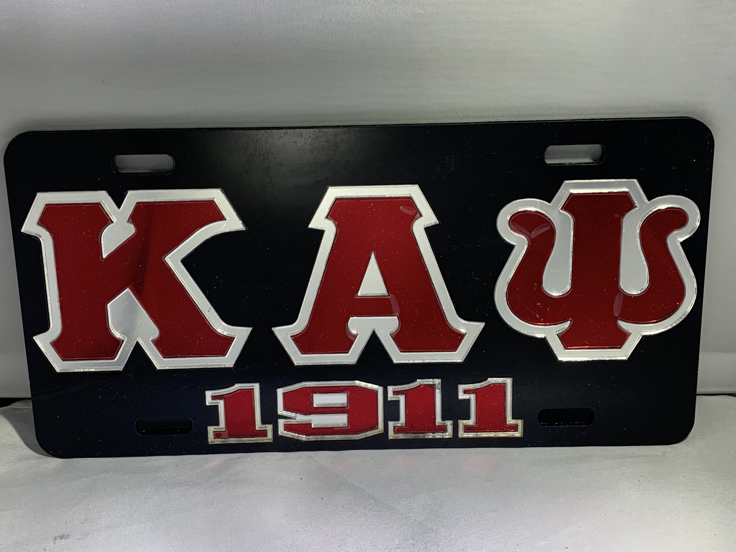 1911 Kappa Alpha Psi License Plate Black Background/red Letters/mirror ...