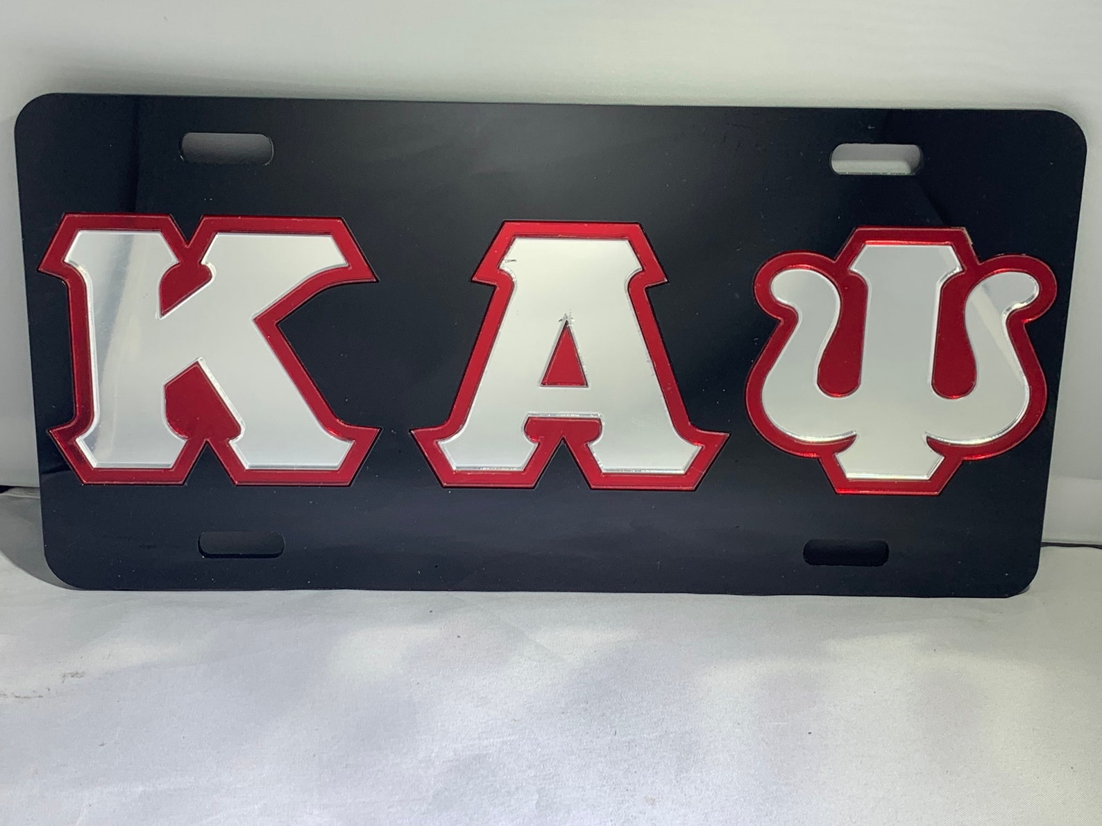 Kappa Alpha Psi Greek Letters With Outline License Plate Black - Etsy