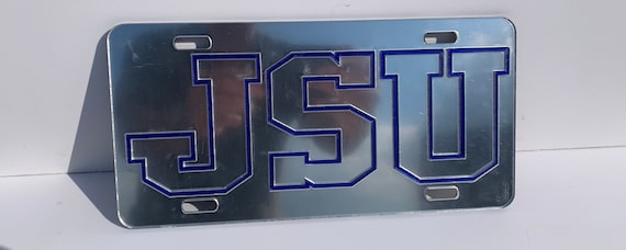 Jackson State University-jsu Only License Plate in Silver - Etsy