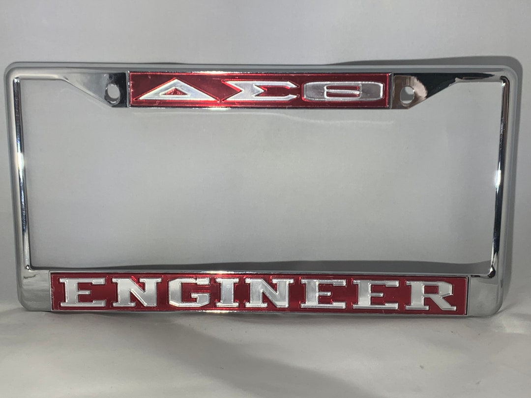 Delta Sigma Theta-engineer Frame Red Background Mirror Letters - Etsy