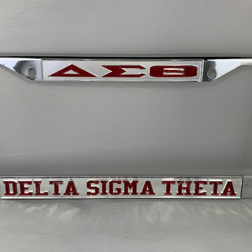 DST Delta Sigma Theta Script License Plate Silver Background - Etsy