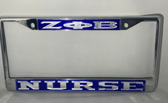 Zeta Phi Beta Nurse License Frame Blue Background Mirror | Etsy