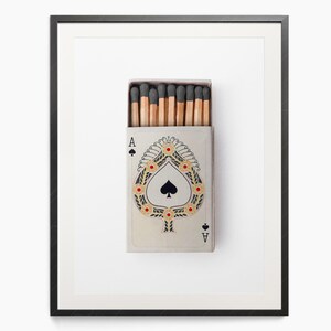 Playing Cards Poster Ace of Spades Retro Wall Art Aesthetic Room ...