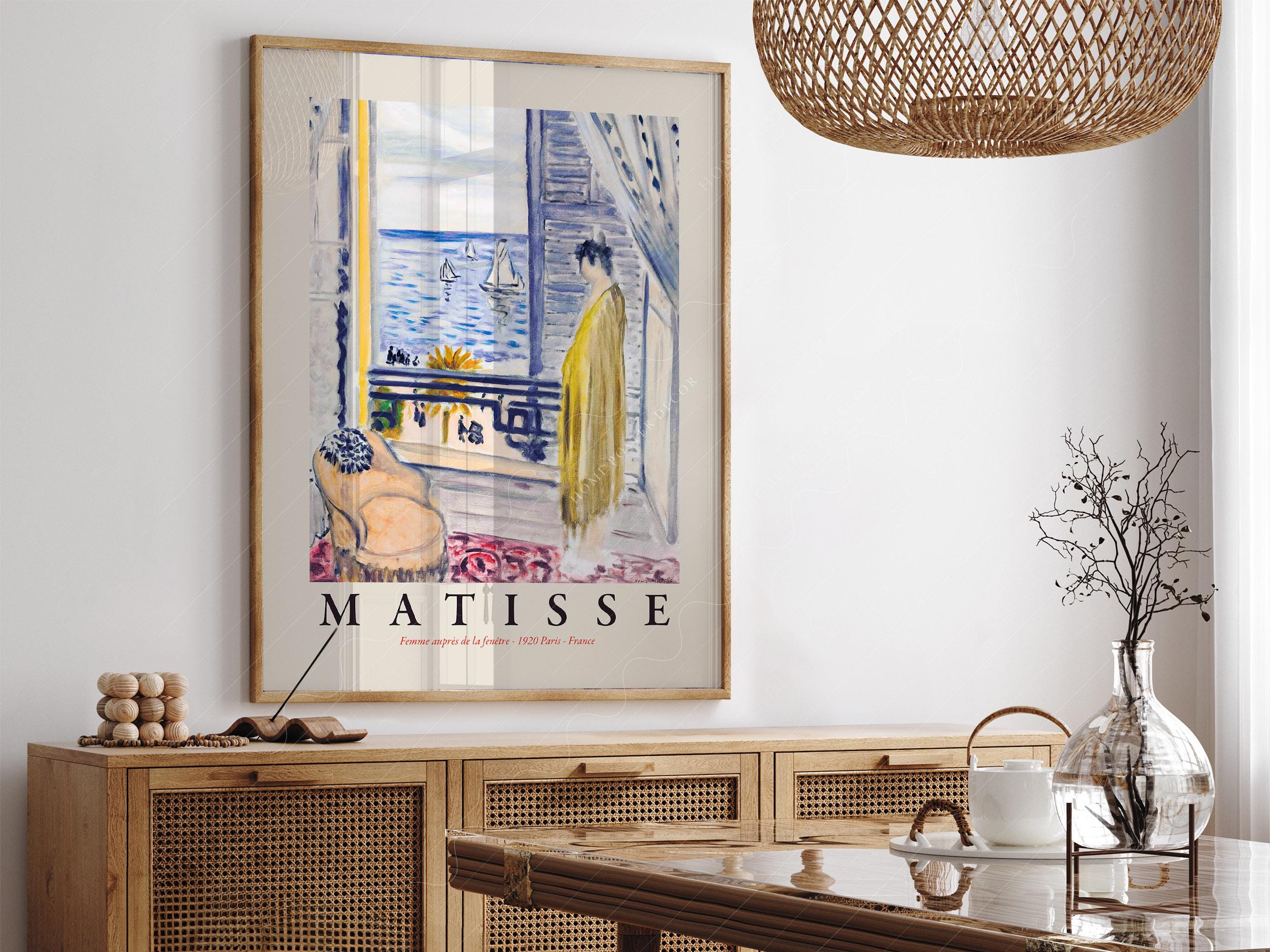 Henri Matisse Woman by the Window Coastal Wall Art Harbour Boats Ocean ...