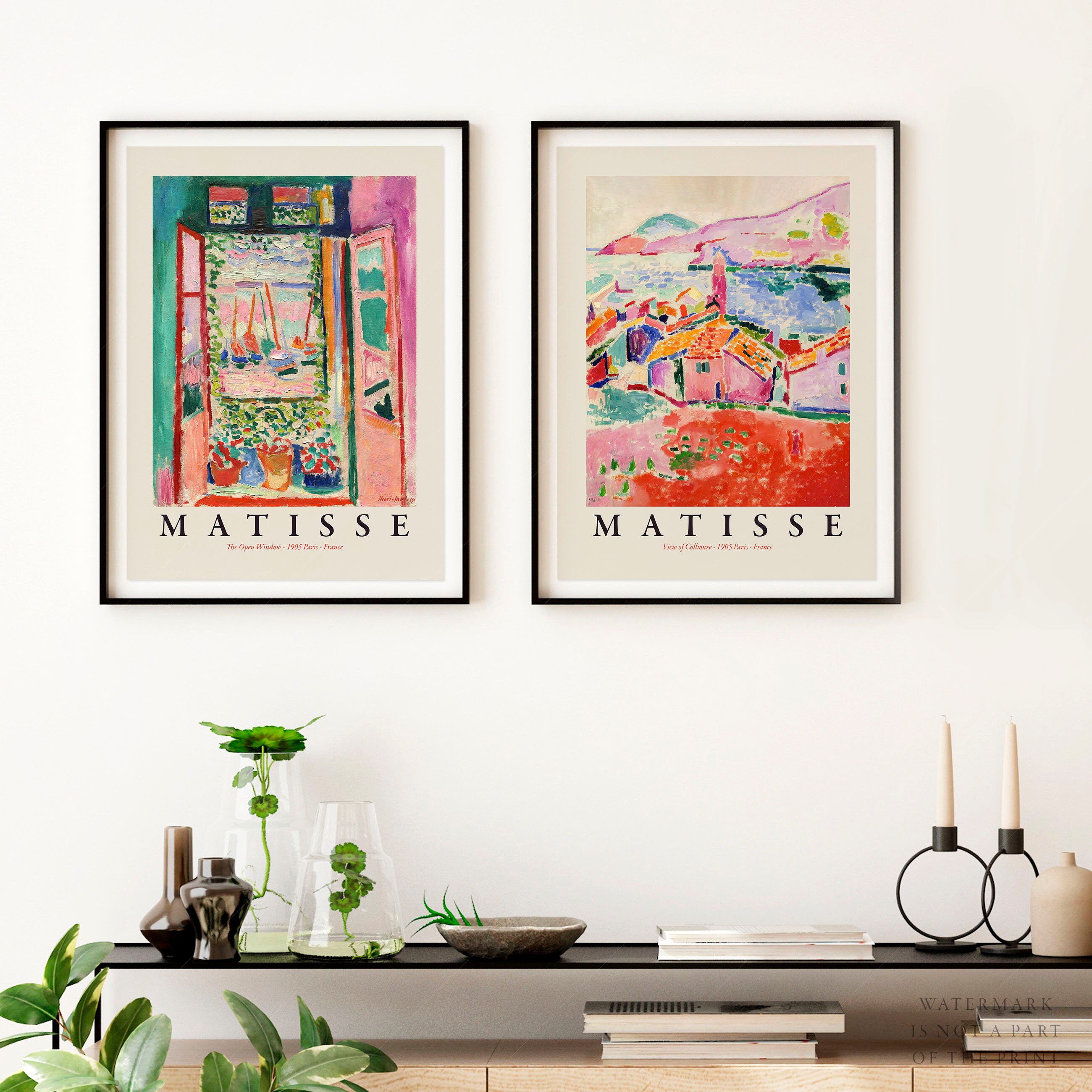 Matisse Print Set of 2 the Open Window View of Collioure - Etsy