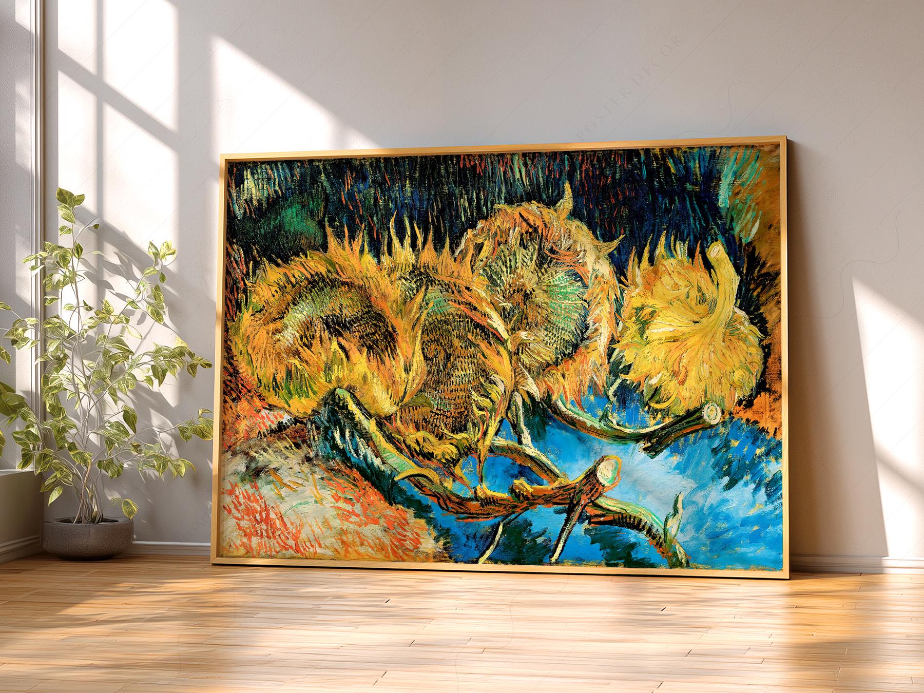 Van Gogh Print, Four Sunflowers Gone to Seed, Landscape Art ...