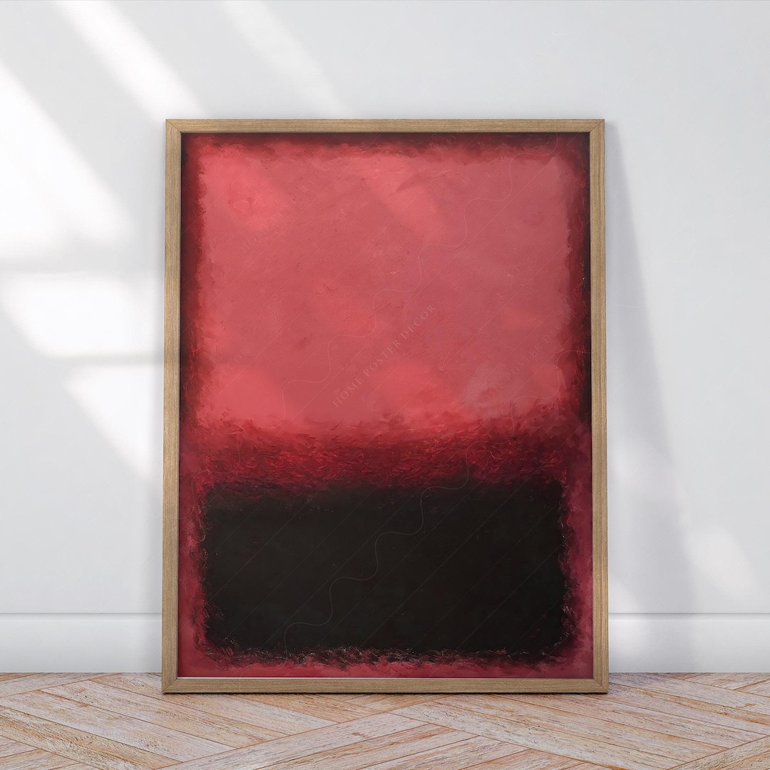 Mark Rothko, Red Print, Warm Colors, Abstract Painting, Gift Idea ...