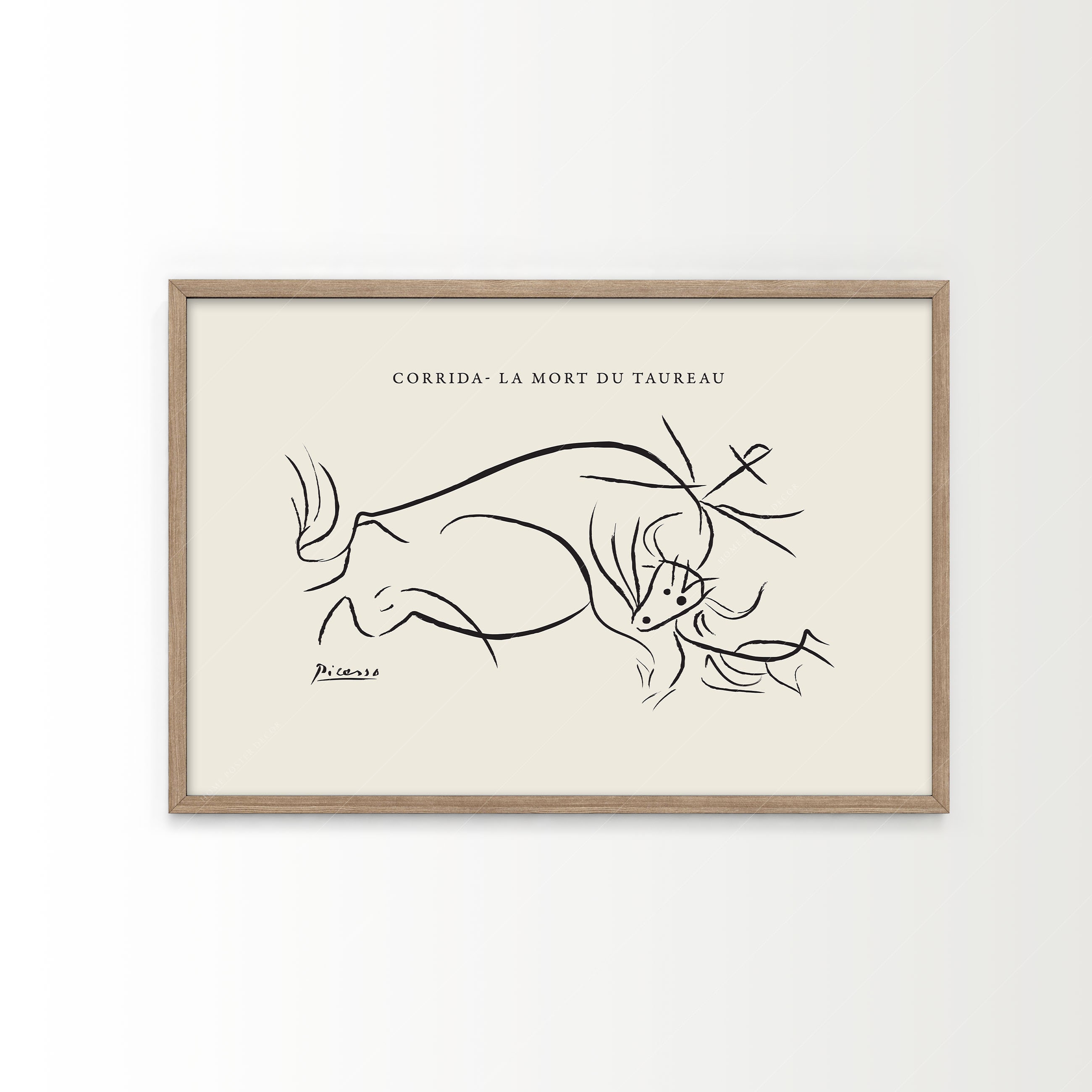 Picasso Taurus Bull Modern Artwork Minimalist Print One - Etsy