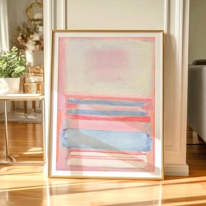 Mark Rothko Abstract Art Print, Light Pink and Blue, 1950 - Etsy