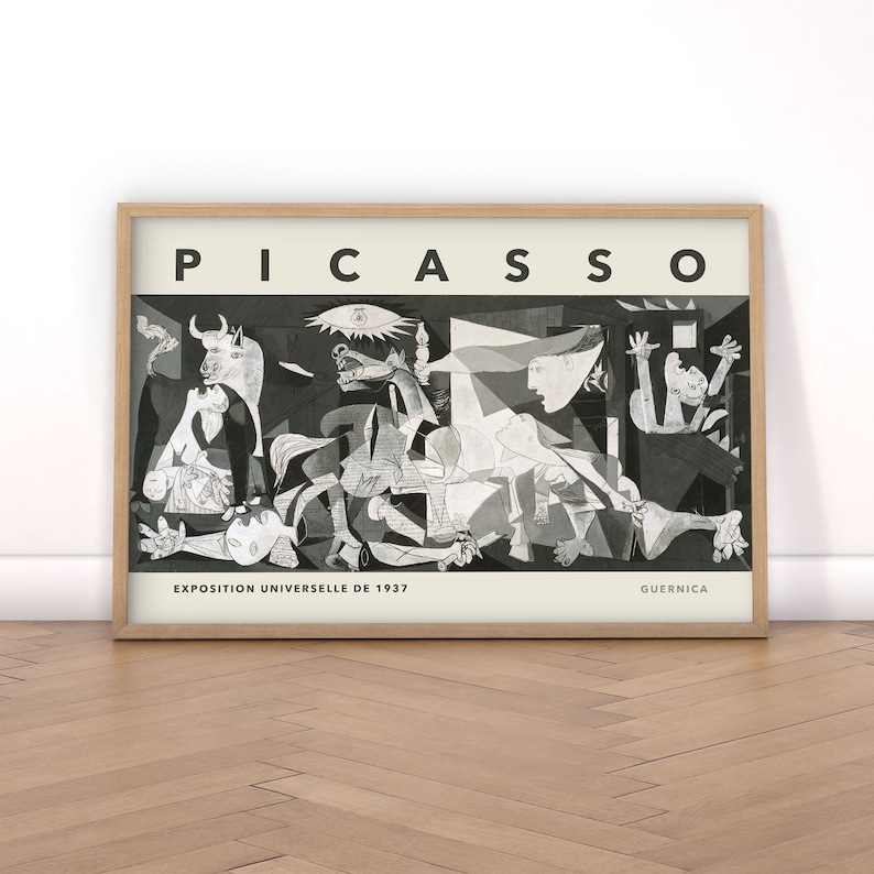 Picasso Guernica Exhibition Art Print, Modern Wall Art - Etsy
