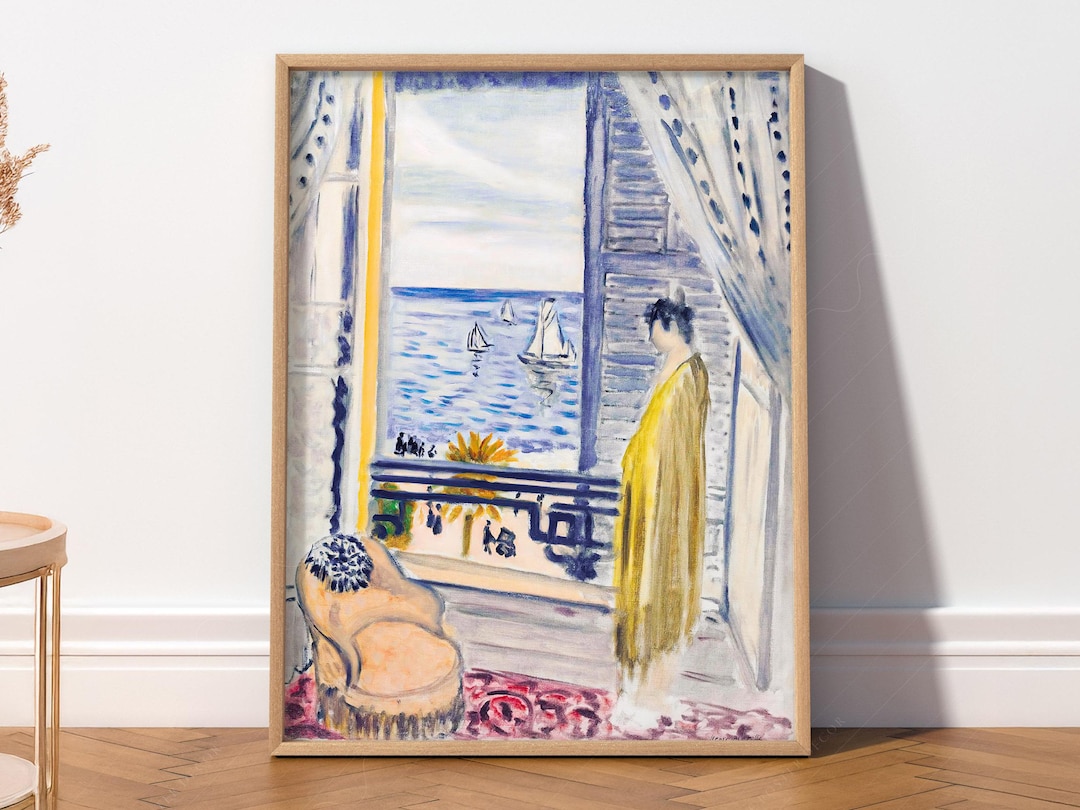 Henri Matisse Nice Painting Woman by the Window Coastal Village Harbour ...