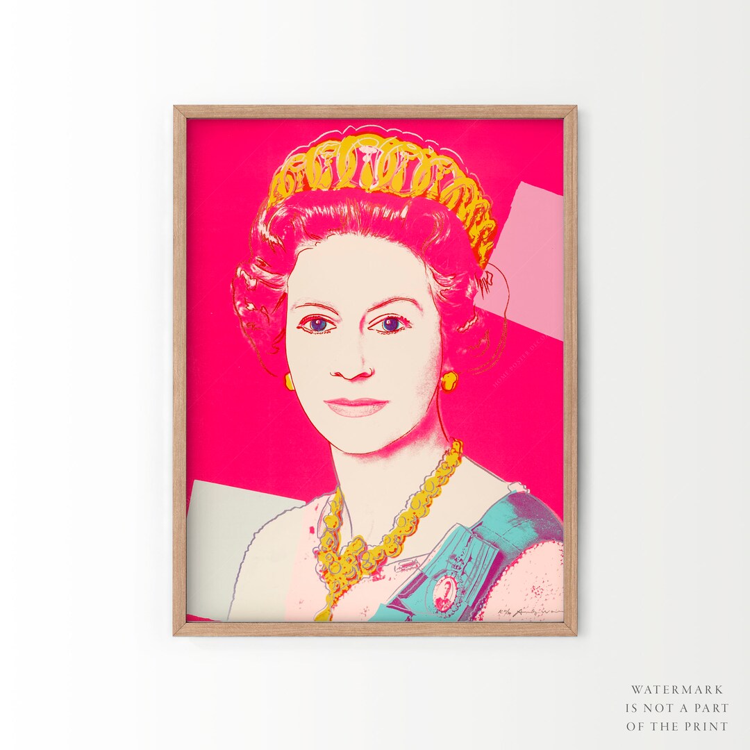 Andy Warhol Poster Queen Elizabeth II the Crown Pop Art - Etsy